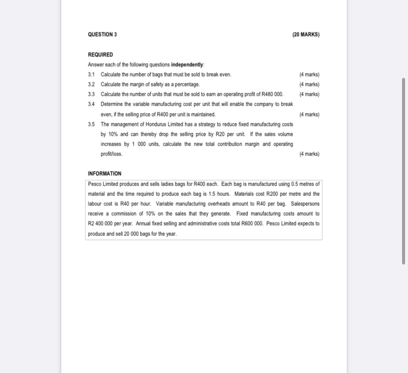 Solved REQUIRED Answer each of the following questions | Chegg.com