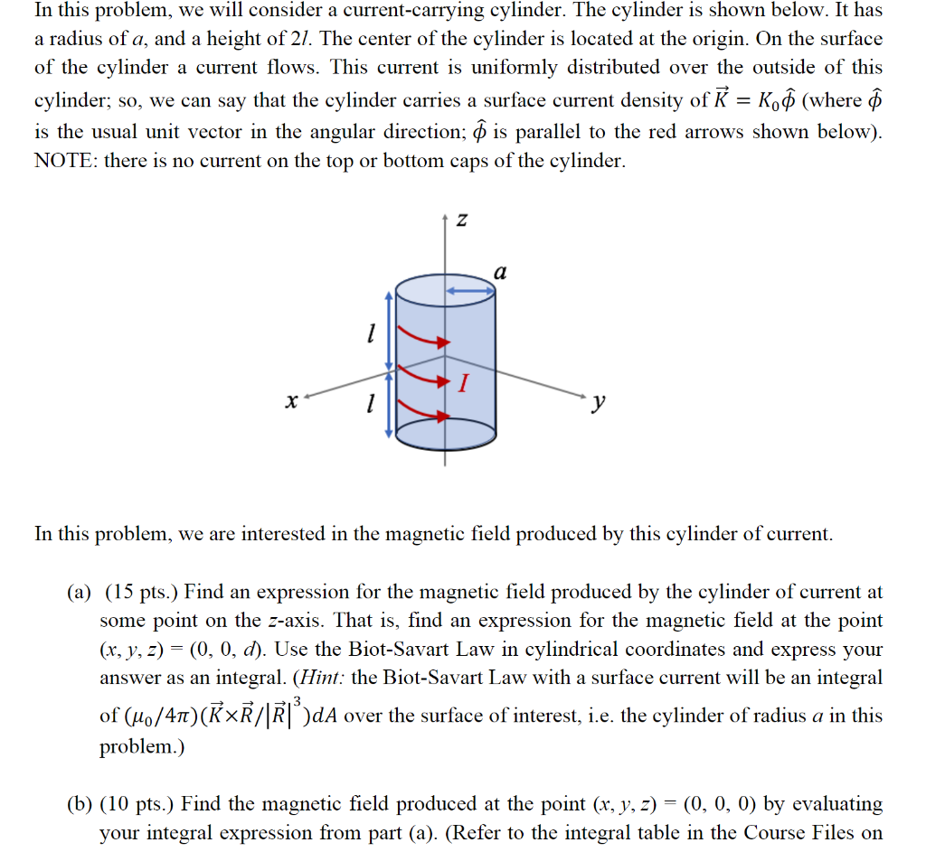 Solved In this problem, we will consider a current-carrying | Chegg.com