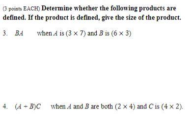 Solved (3 points EACH ) Determine whether the following | Chegg.com