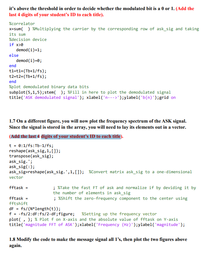 Solved I only need part 1.5 & 1.6 & 1.7 & 1.8 & 1.9 & 1.10 & | Chegg.com