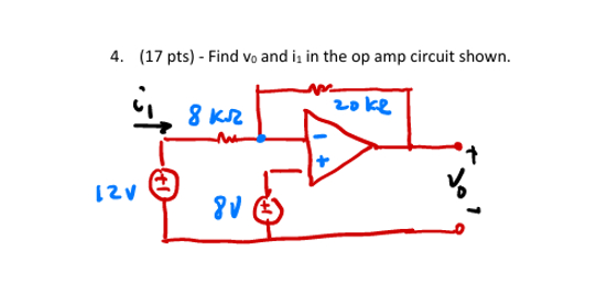 Solved Find v0 ﻿and i1 in ﻿the op ﻿amp circuit shown. | Chegg.com