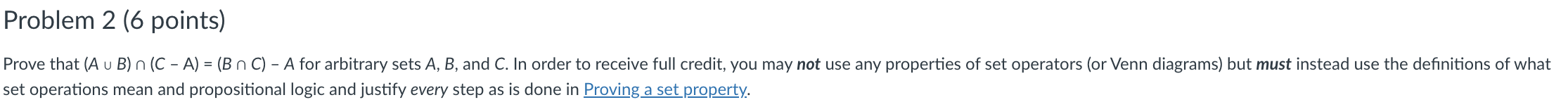 Solved set operations mean and propositional logic and | Chegg.com