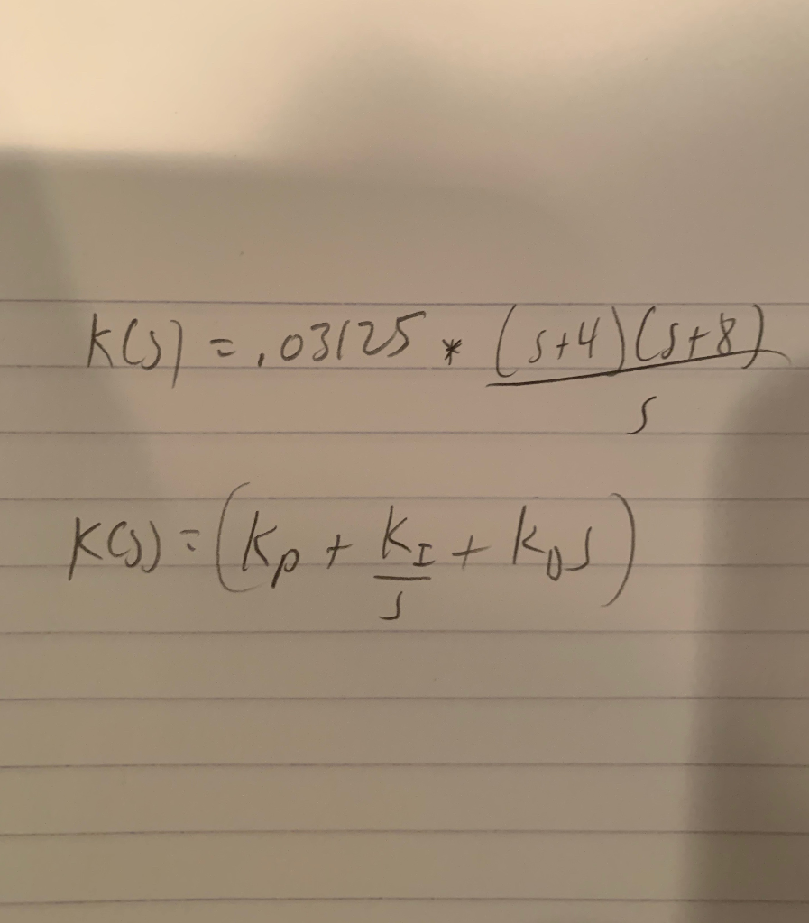 Solved Using Sisotool In Matlab I Found The Above