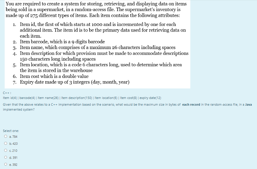 Solved You are required to create a system for storing, | Chegg.com