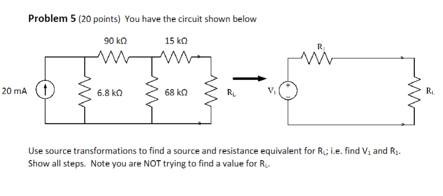 Solved Problem 5 (20 points) You have the circuit shown | Chegg.com