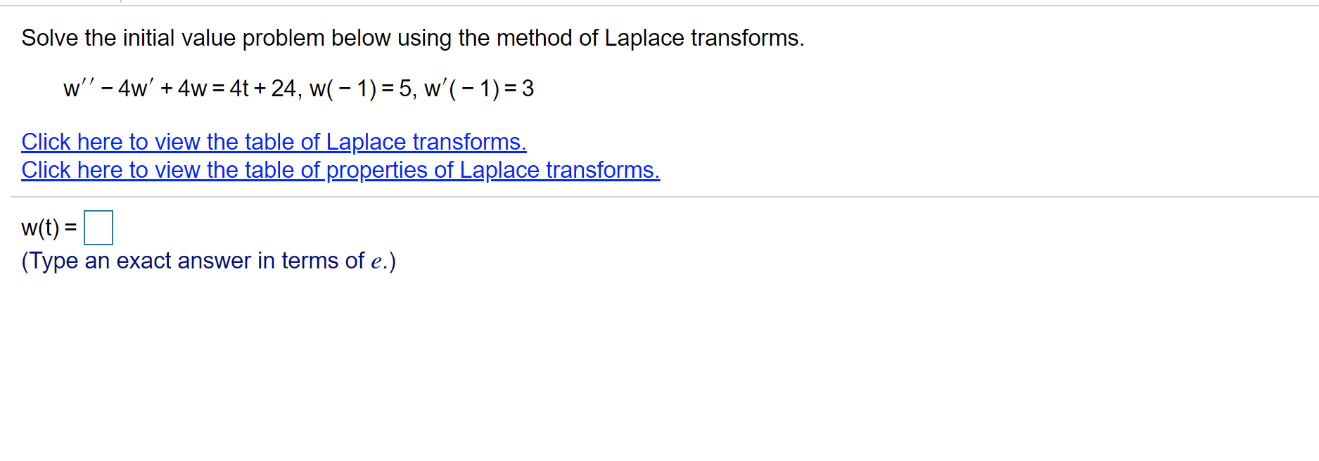 Solved Solve the initial value problem below using the | Chegg.com