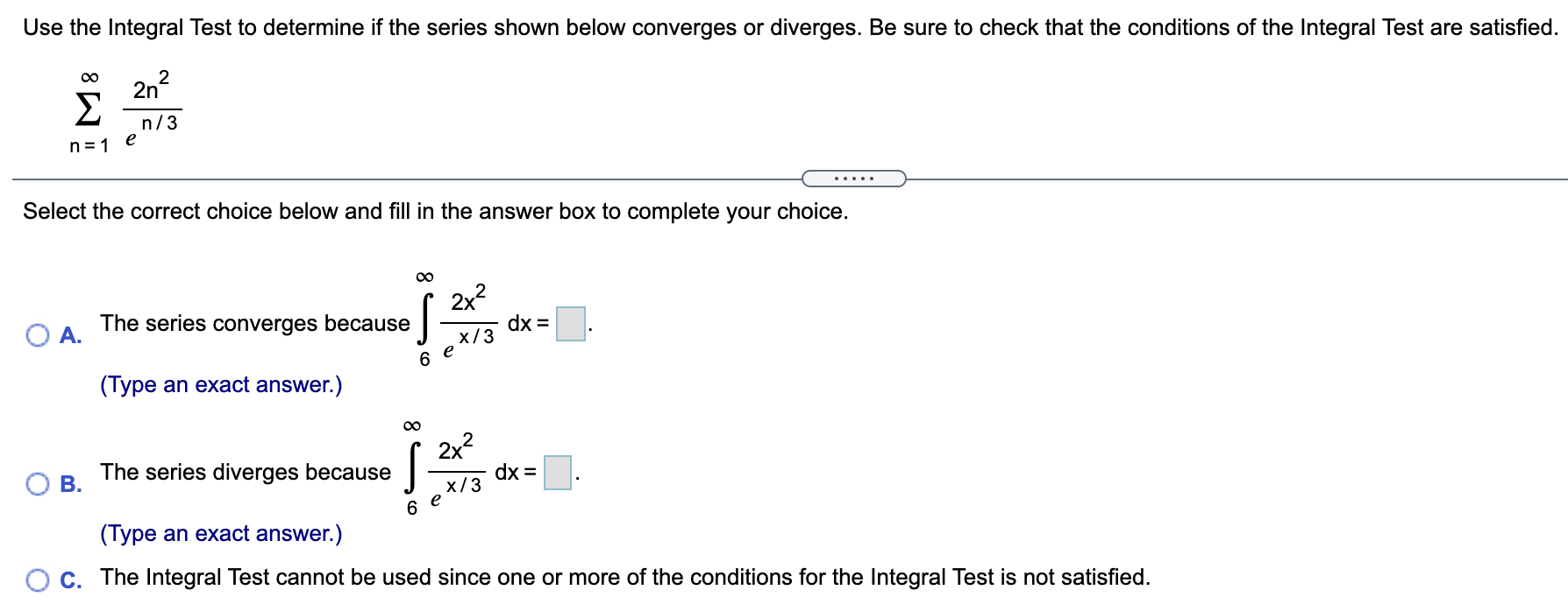 Solved Use the Integral Test to determine if the series | Chegg.com