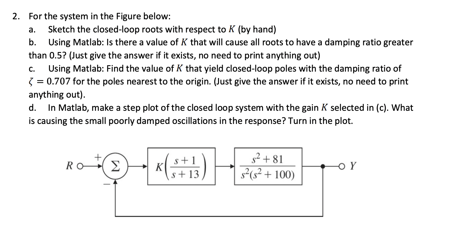 Solved For the system in the Figure below:\\na. Sketch the | Chegg.com