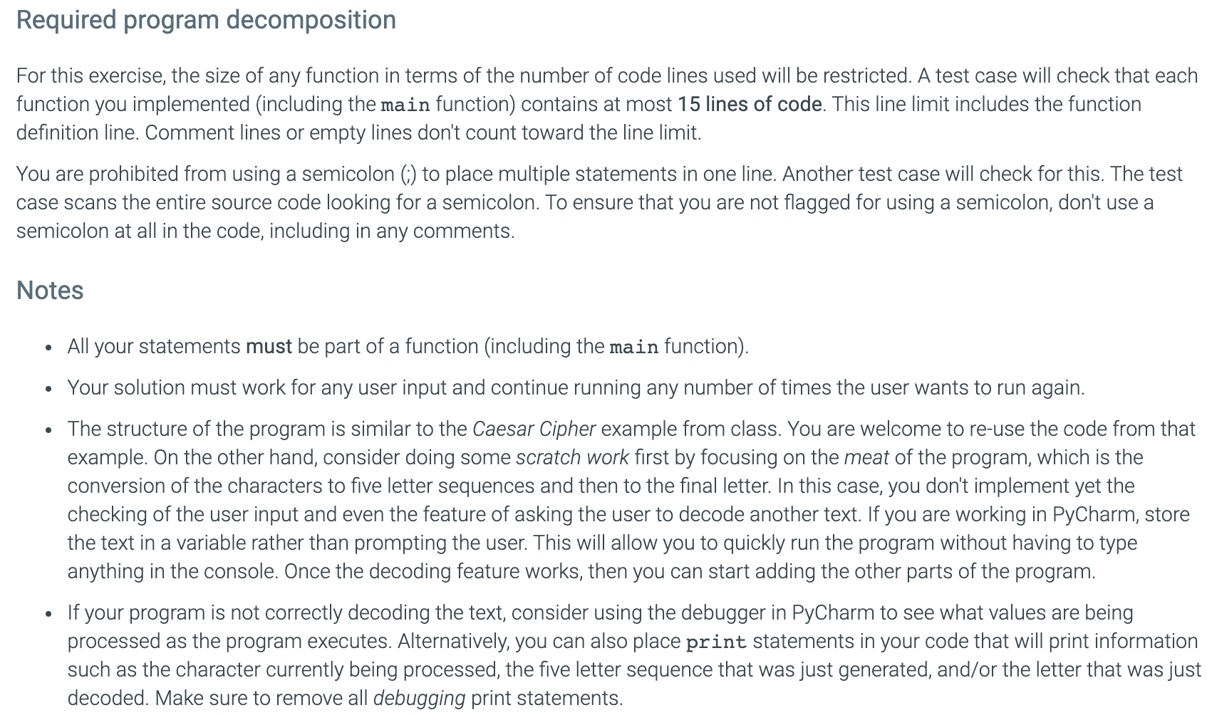 Solved Use Python, do not use SEMICOLON and GLOBAL VARIABLE. | Chegg.com