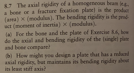 8.7 The axial rigidity of a homogeneous beam (e.g., a | Chegg.com