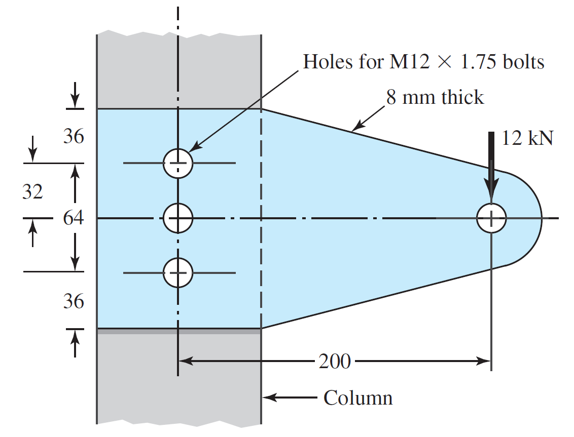 Solved Determine the total shear force on each screw, | Chegg.com