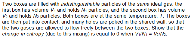 Solved Two boxes are filled with indistinguishable particles | Chegg.com