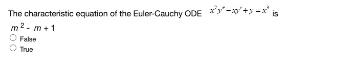 Solved The characteristic equation of the Euler-Cauchy ODE | Chegg.com