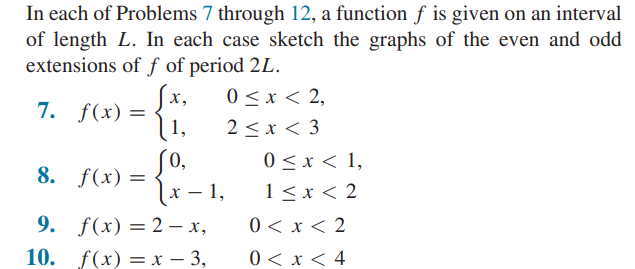 Solved In each of Problems 7 ﻿through 12, ﻿a function f ﻿is | Chegg.com