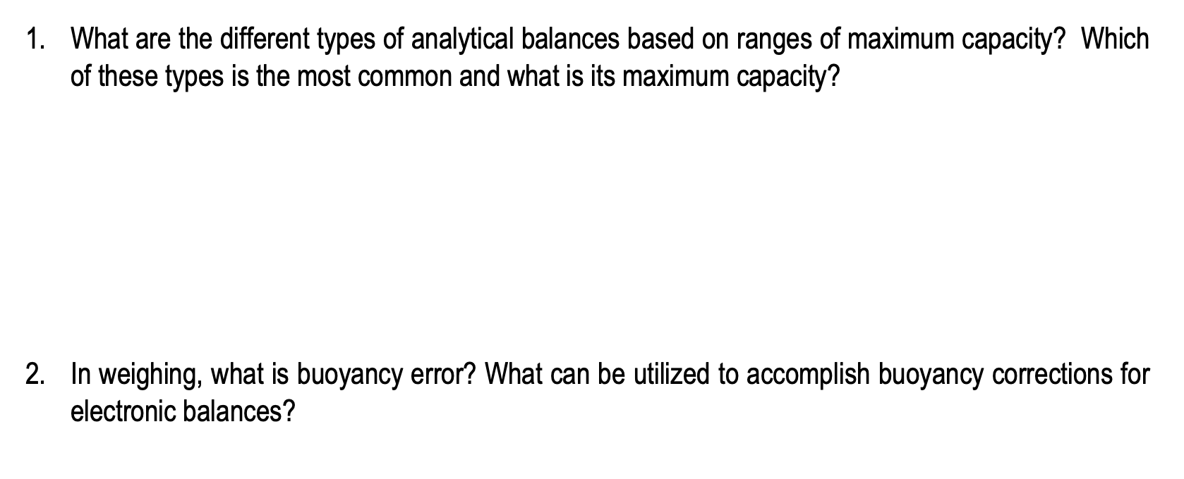 Solved 1. What are the different types of analytical | Chegg.com