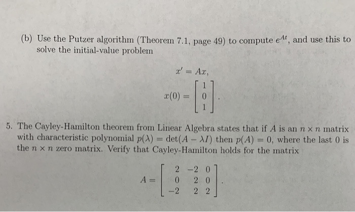 Solved solving x, Ax, A constant, complex eigenvalues; | Chegg.com