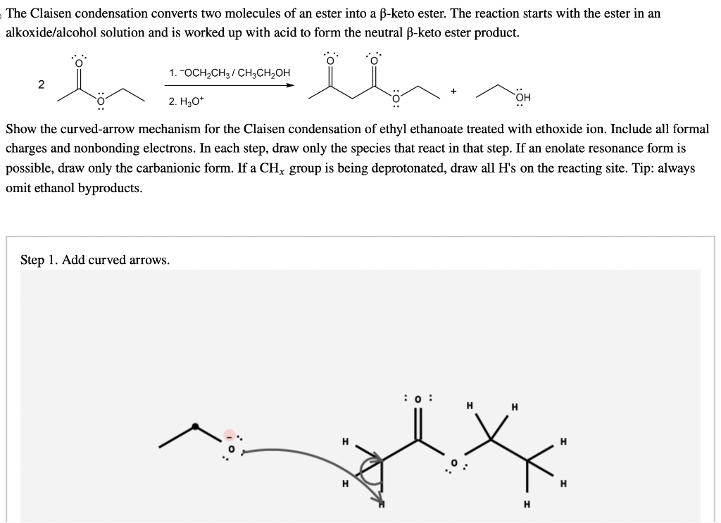 Solved The Claisen condensation converts two molecules of an | Chegg.com