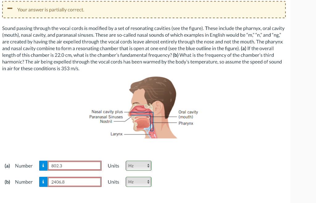 Solved Sound passing through the vocal cords is modified by | Chegg.com