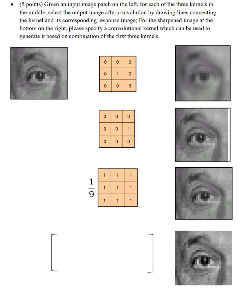 Solved - (5 points) Given an input image patch on the left, | Chegg.com