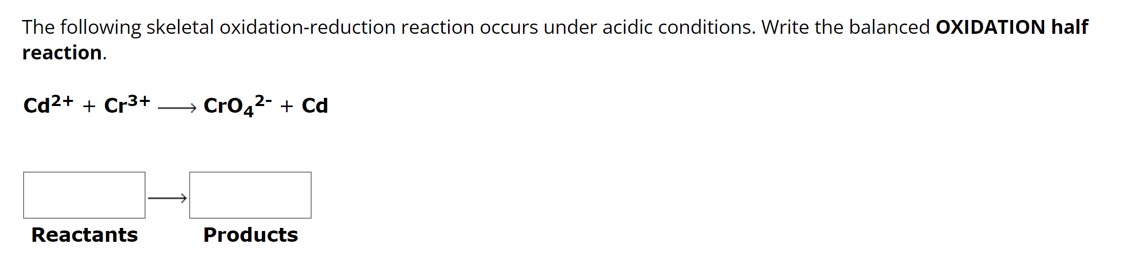 Solved The following skeletal oxidation-reduction reaction | Chegg.com