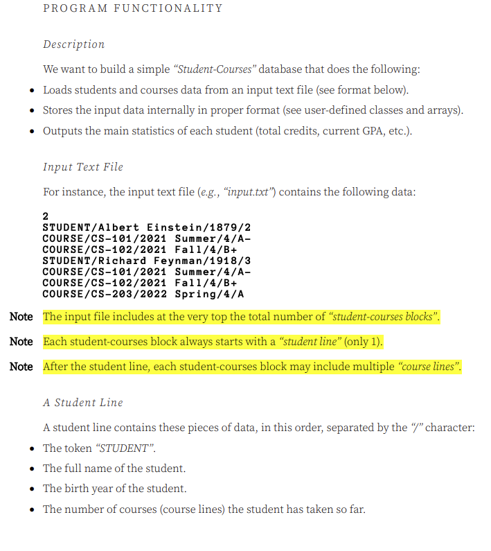Solved PROGRAM FUNCTIONALITY Description We want to build a | Chegg.com
