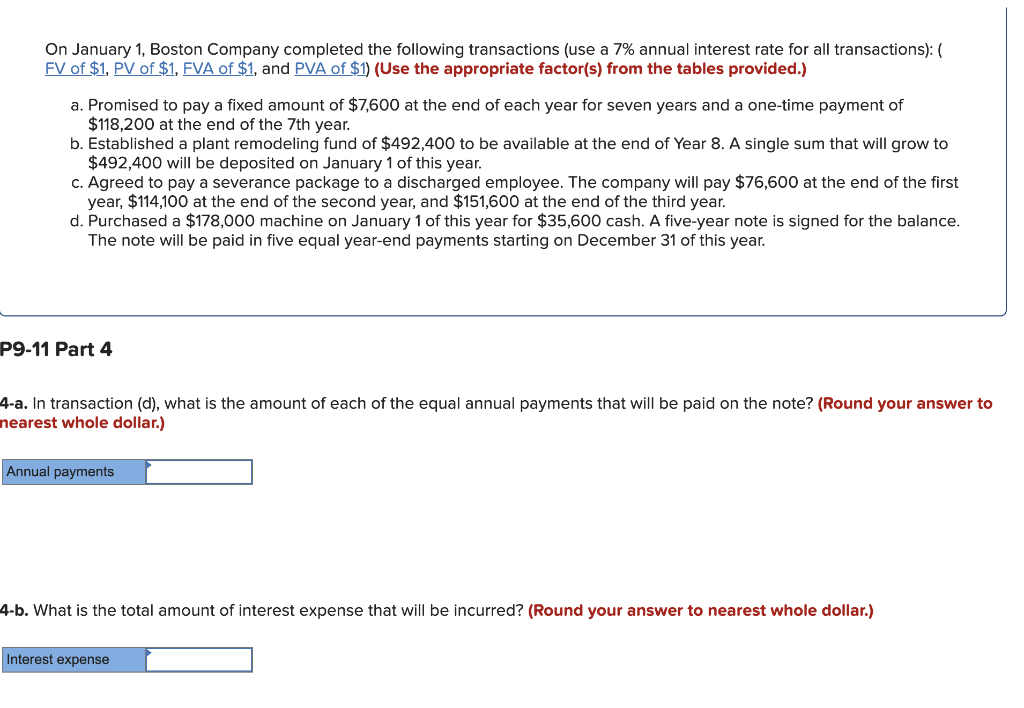 Solved Required information P9-11 (Algo) Computing Present | Chegg.com