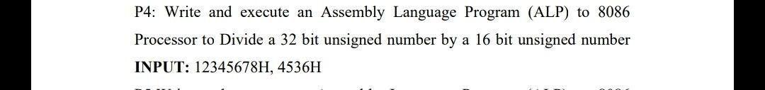 Solved P4: Write and execute an Assembly Language Program | Chegg.com