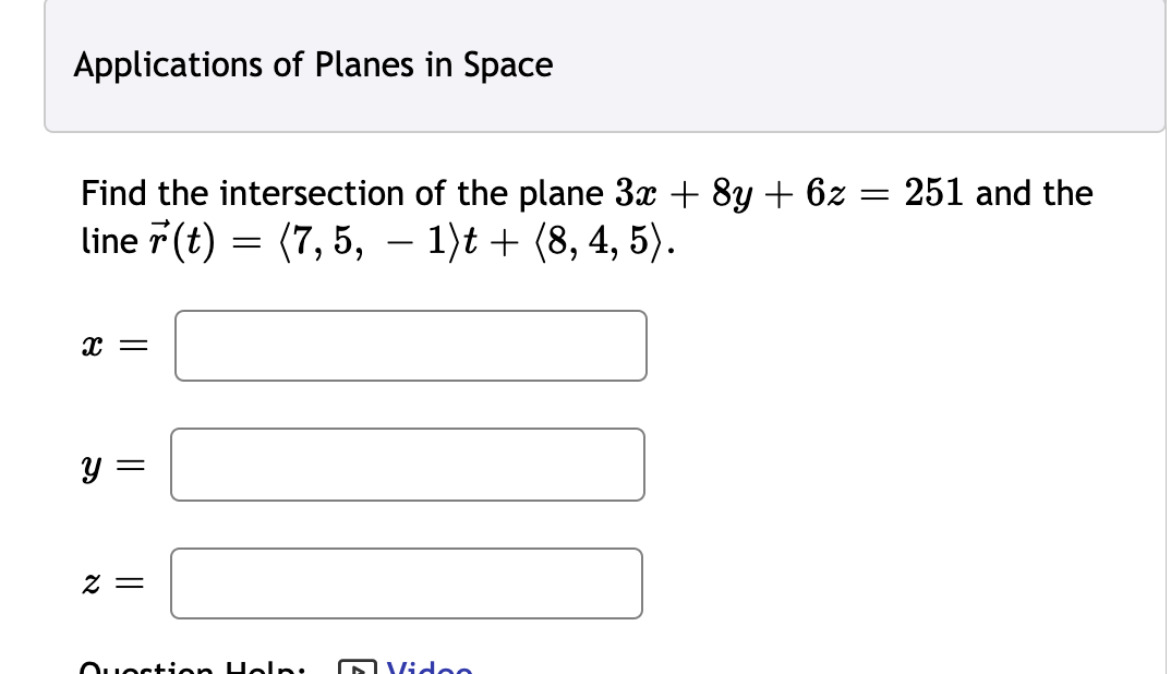 Solved Write Equations of a Plane in Space у 4 -2 0 2 2 0 4 | Chegg.com