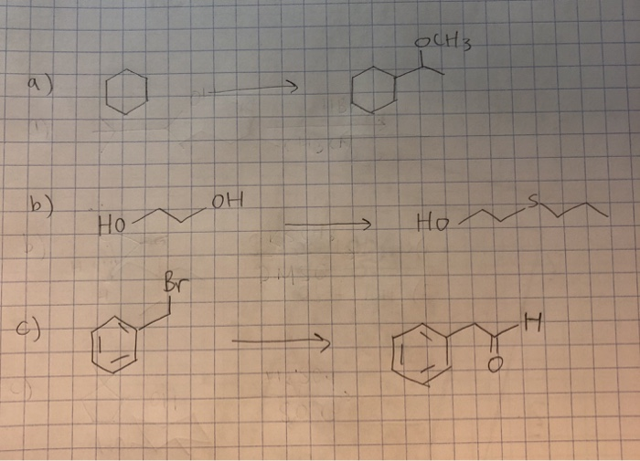 Solved Propose multi-step chemical syntheses for the | Chegg.com