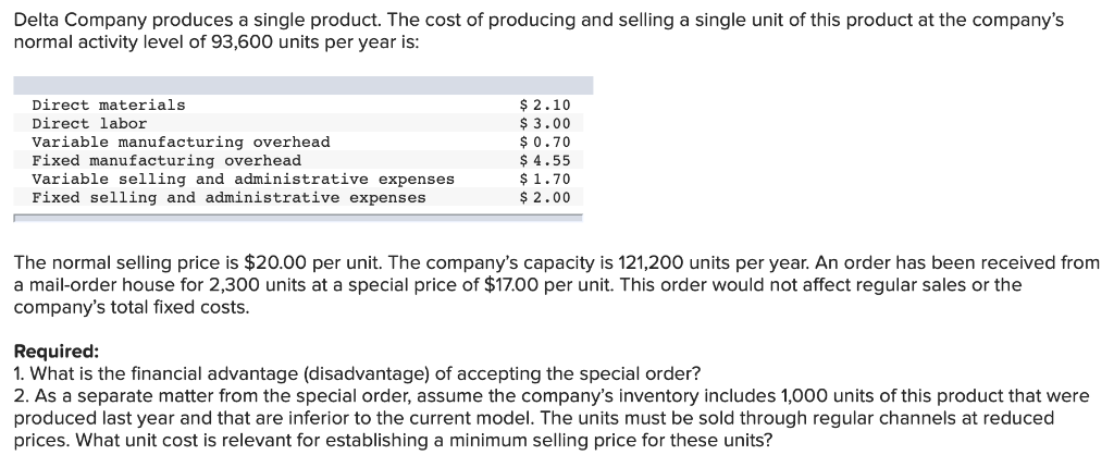 Solved Required: 1. What is the financial advantage | Chegg.com