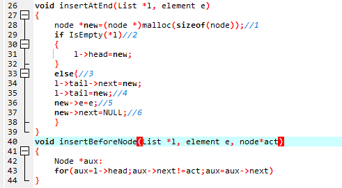 Solved Complete the following code of a list in C and create | Chegg.com
