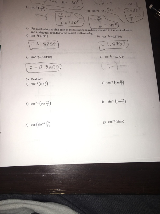 Solved b) cot-1 (수)- c。50 tanC-1) Case ら"; 60 Use a | Chegg.com
