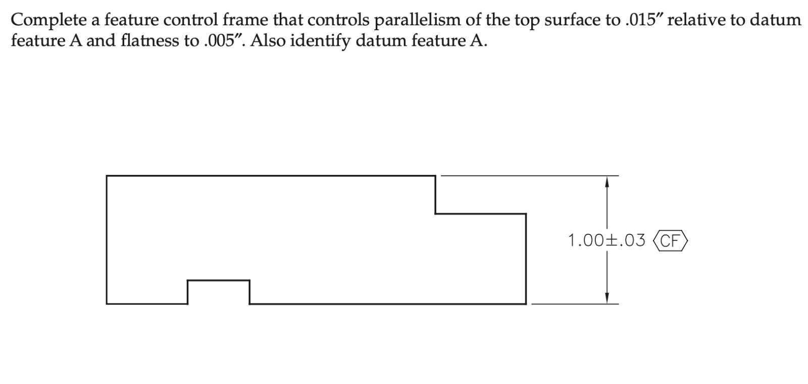 Solved Complete a feature control frame that controls | Chegg.com