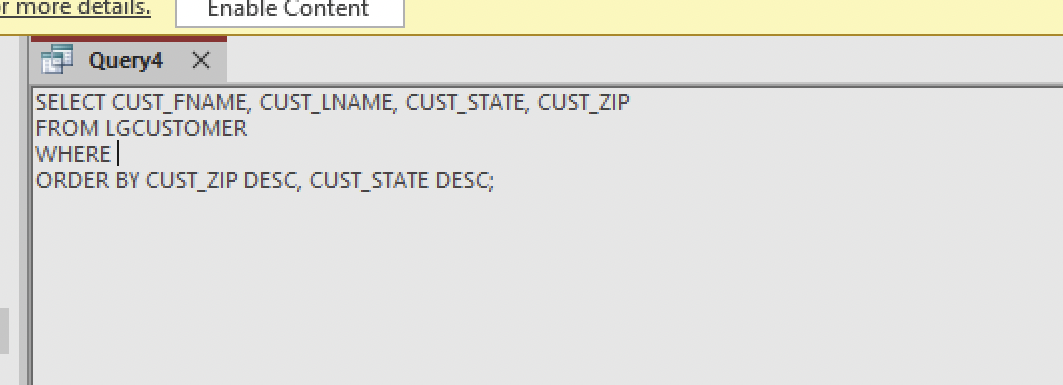 Solved Create a SELECT query to display the first name, last | Chegg.com