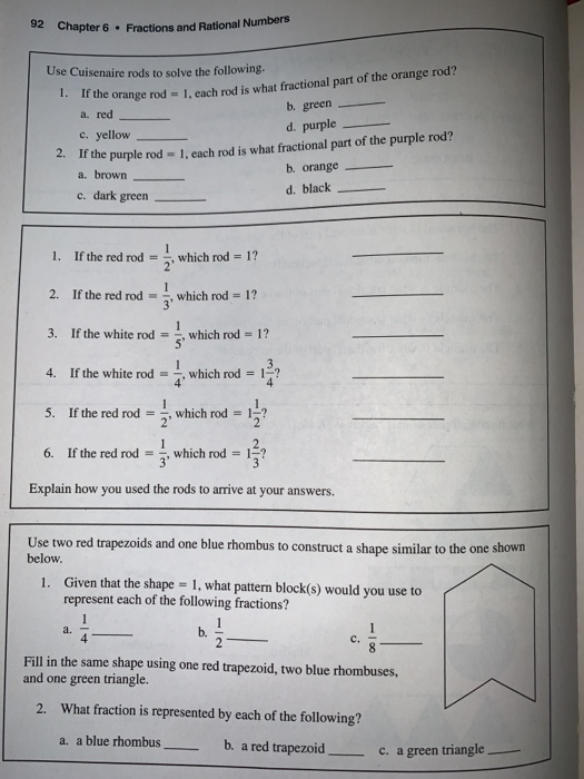 Solved Activity 1: What Is a Fraction? PURPOSE COMMON CORE | Chegg.com
