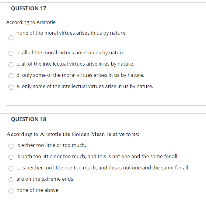 Solved QUESTION 15 According to Aristotle the soul has two | Chegg.com