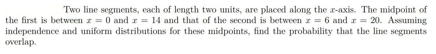 Solved Two line segments, each of length two units, are | Chegg.com