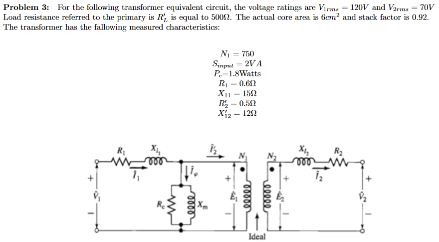 Solved A) Calculate the core flux density B) Calculate the | Chegg.com