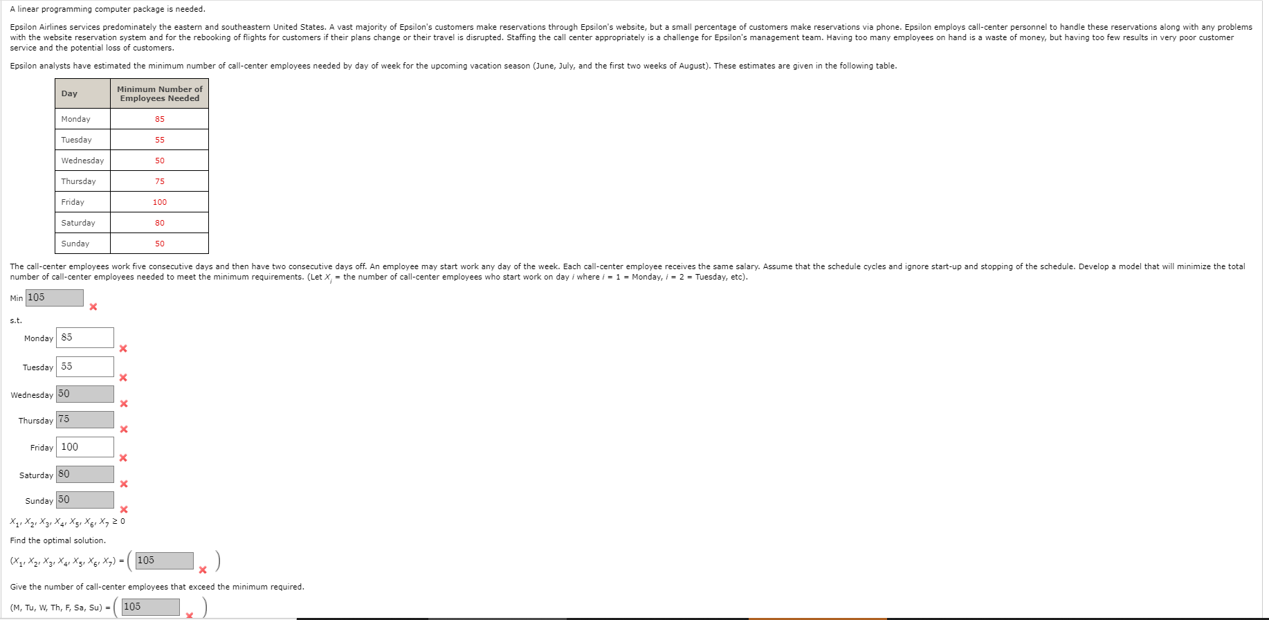 A linear programming computer package is needed. | Chegg.com