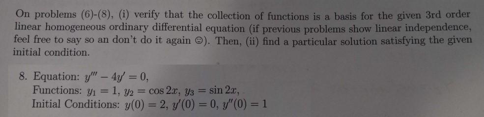 Solved On problems (6)-(8), (i) verify that the collection | Chegg.com