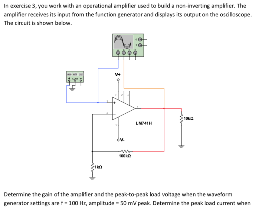 Solved In exercise 3, you work with an operational amplifier | Chegg.com