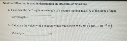 Solved Neutron diffraction is used in determining the | Chegg.com