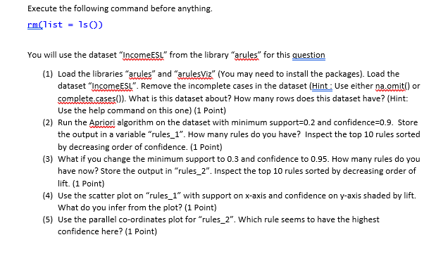 Solved Calculate the Support, Confidence and Lift for each | Chegg.com