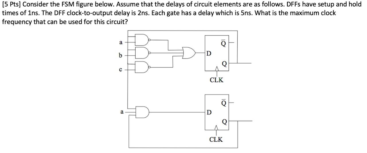 Solved [5 Pts] Consider the FSM figure below. Assume that | Chegg.com