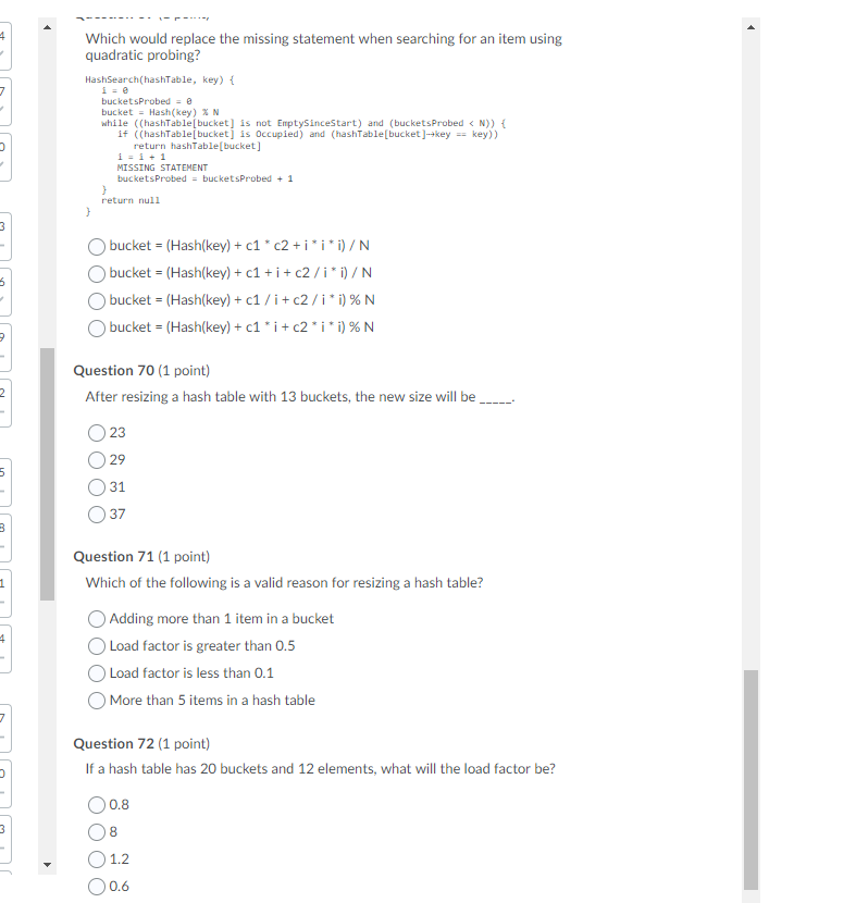 Solved 7 Which would replace the missing statement when | Chegg.com