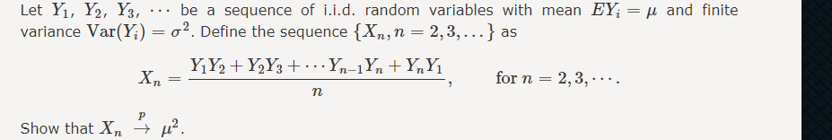 Solved Let Yı, Y2, Y3 be a sequence of i.i.d. random | Chegg.com