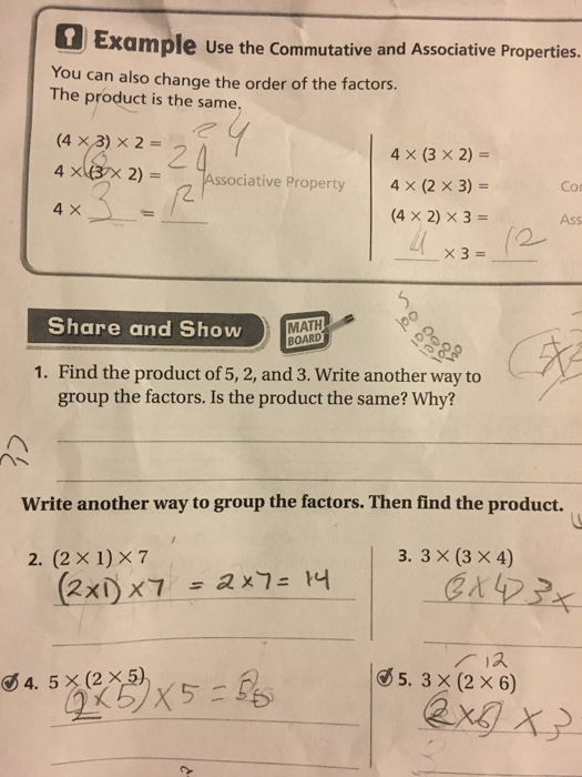Solved Example Use the Commutative and Associative | Chegg.com