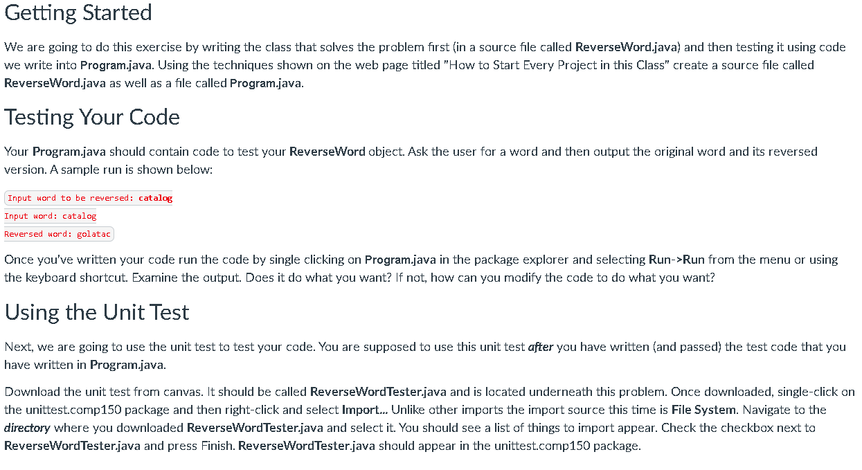 Solved The project name of this exercise is Reverse Word. | Chegg.com