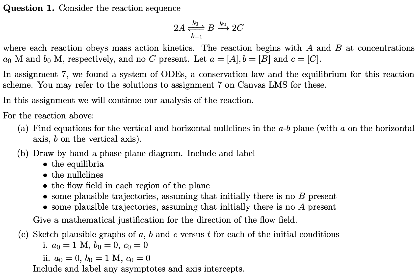 Solved Question 1. Consider the reaction sequence | Chegg.com