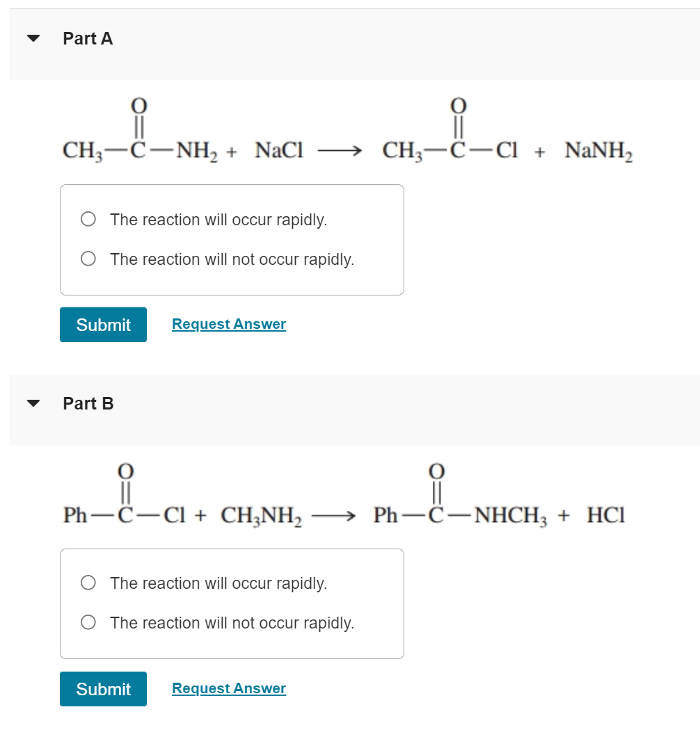 Solved Part E || CH3-C-0-C-CH3 + CH3NH₂ → CH3-C-NHCH3 + | Chegg.com